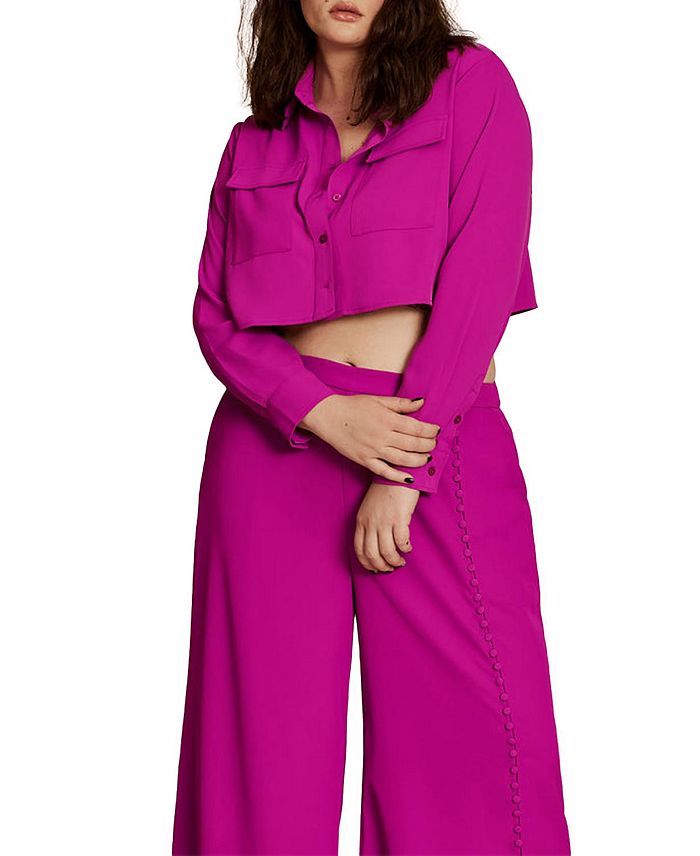 11 Honoré Collection The Metta Cropped Shirt | Bloomingdale's