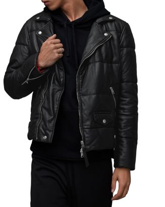 ALLSAINTS Ryder Leather Puffer Biker Jacket | Bloomingdale's
