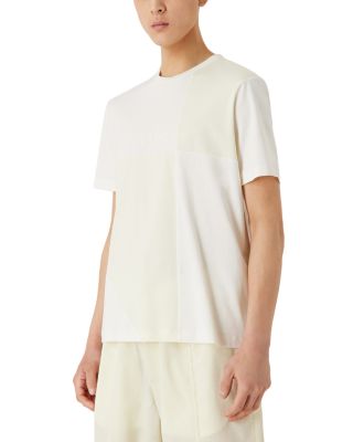 Emporio Armani Patchwork Effect Short Sleeve Crewneck Logo Tee