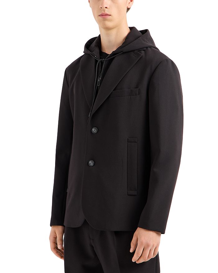 Emporio Armani Blazer with Detachable Hood | Bloomingdale's