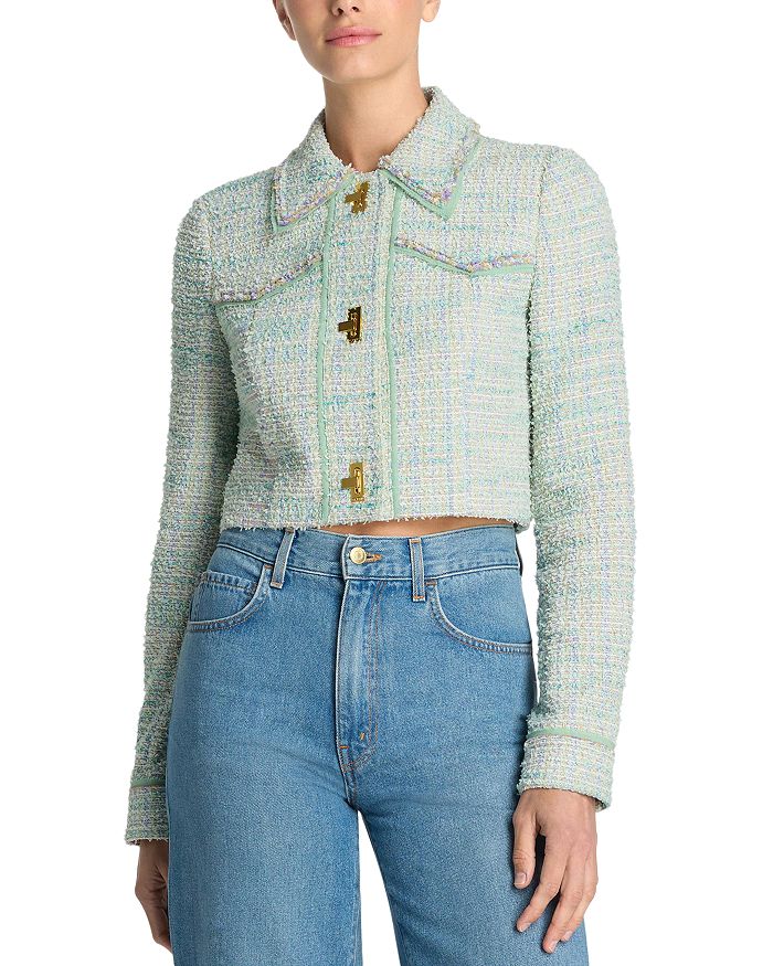St. John Cropped Tweed Jacket | Bloomingdale's