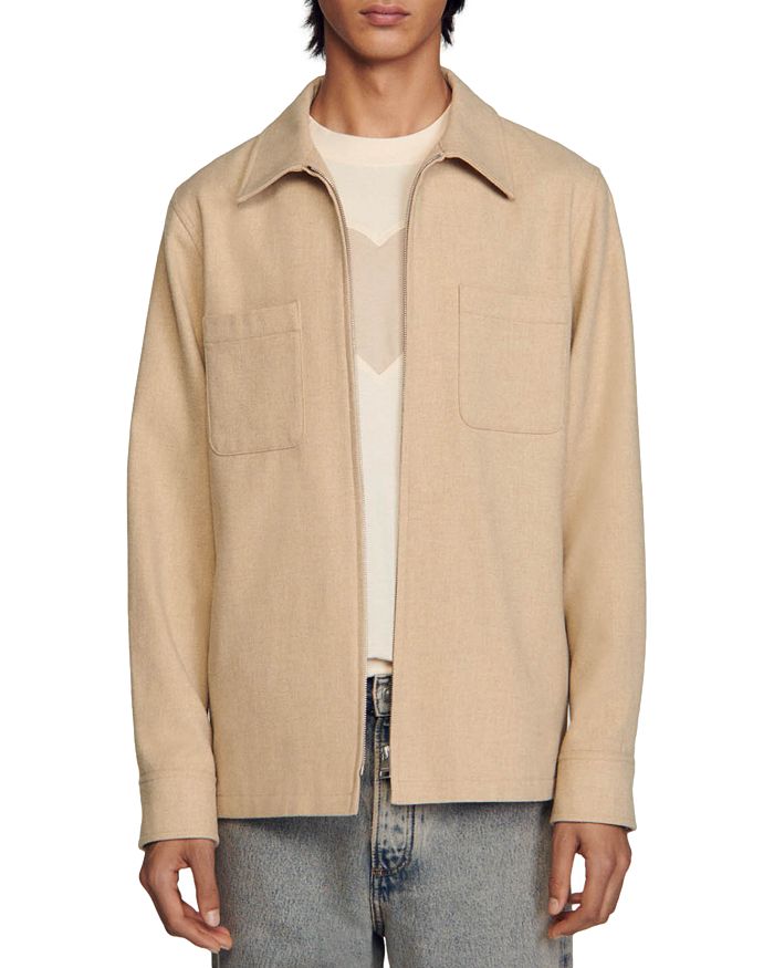 Sandro Full Zip Shirt Jacket | Bloomingdale's