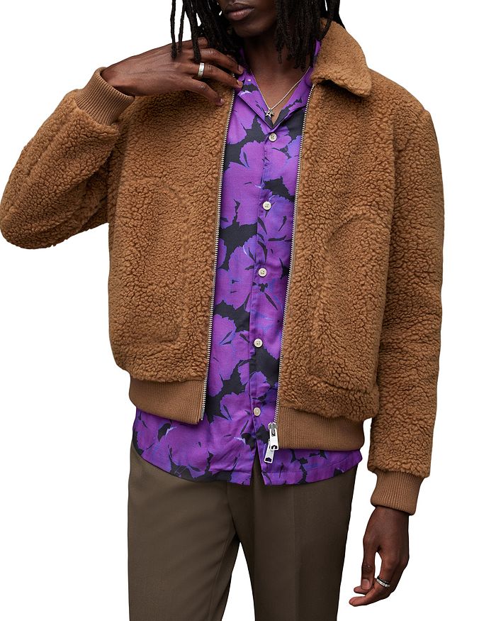 ALLSAINTS Buzz Zip Front Bomber Jacket | Bloomingdale's