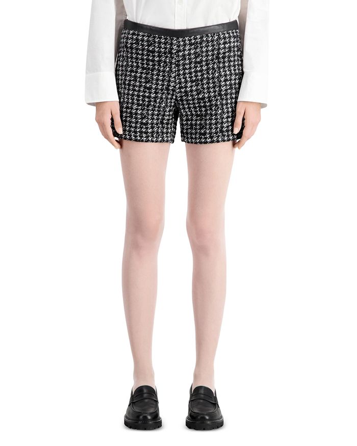 The Kooples Chic Houndstooth Shorts | Bloomingdale's