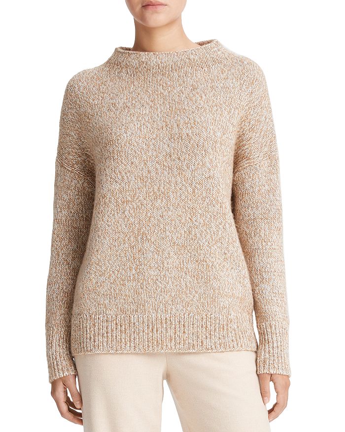 Vince Multi Tweed Funnel Neck Sweater | Bloomingdale's