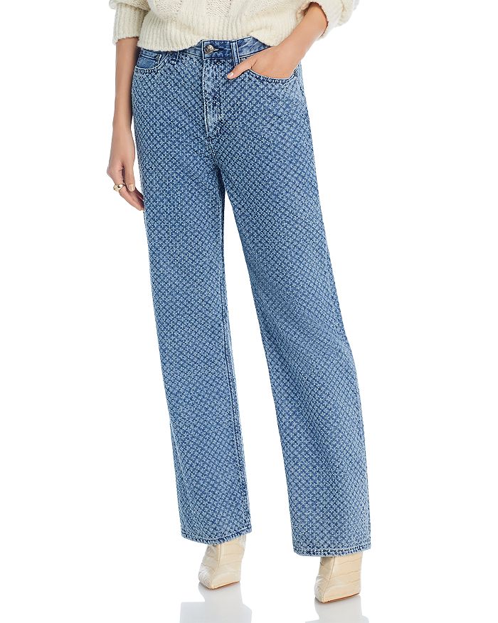 rag & bone Logan High Rise Wide Leg Jeans in Medium Tweed | Bloomingdale's