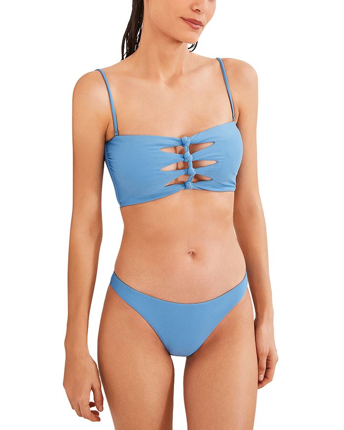 ViX Solid Megan Erin Knot Bikini Top & Solid Basic Bikini Bottom | Bloomingdale's