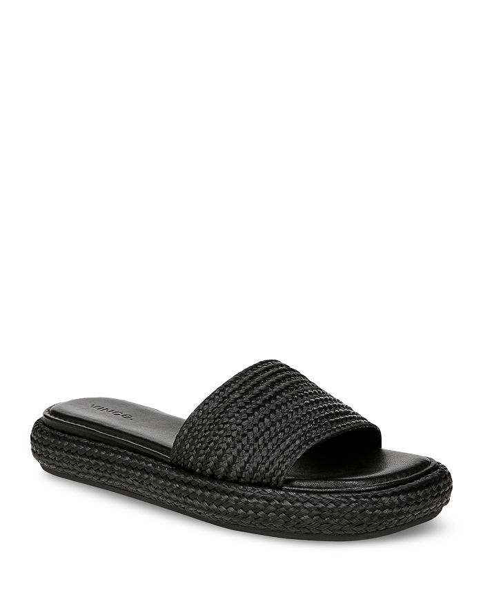 Vince Women's Eva Raffia Slide Sandals | Bloomingdale's