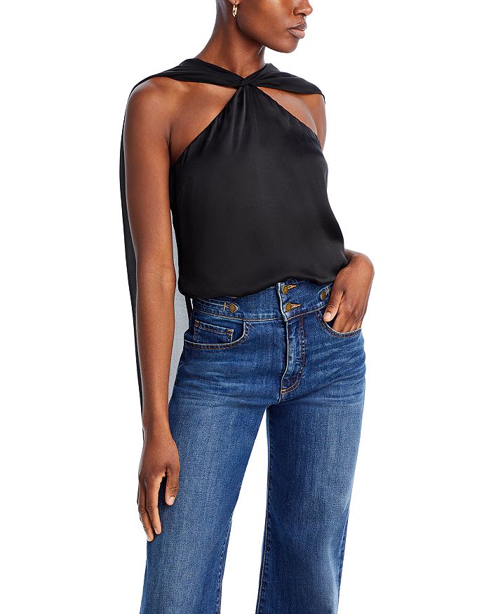 L'AGENCE Riviera Silk Cape Halter Top | Bloomingdale's