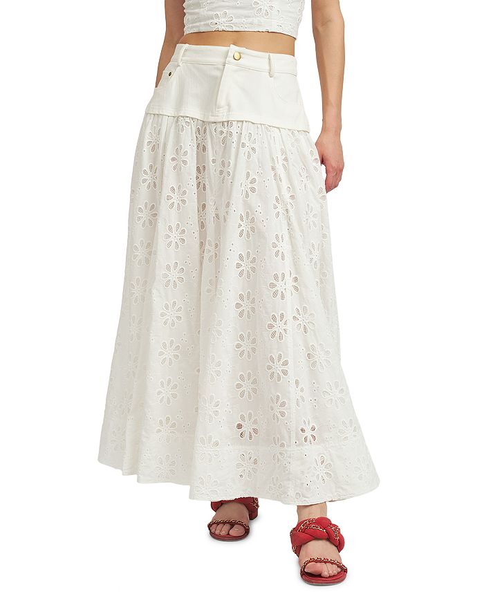 En Saison Eyelet Maxi Skirt | Bloomingdale's