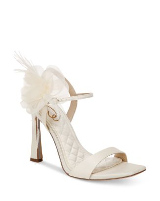 Sam Edelman Women's Leana Square Toe Flower Embellished High Heel ...