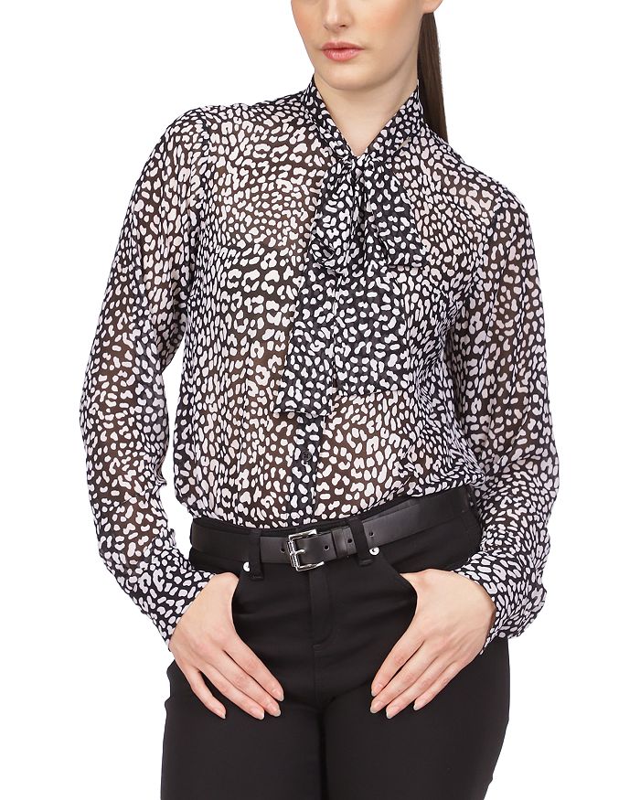 Michael Kors Bow Neck Blouse | Bloomingdale's