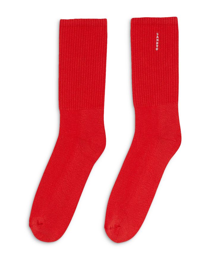 Sandro Vertical Logo Socks | Bloomingdale's