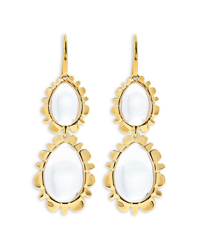 Capucine De Wulf Bliss Quartz Double Drop Earrings in 18K Gold Plated | Bloomingdale's