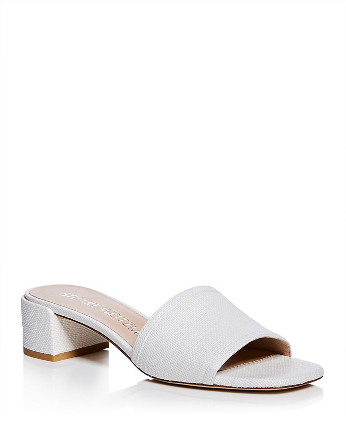 Stuart Weitzman Women's Cayman 35 Block Slide Sandals | Bloomingdale's