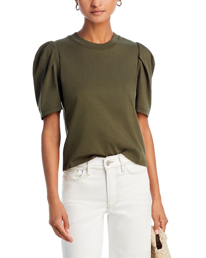FRAME Cotton Puff Sleeve Top | Bloomingdale's
