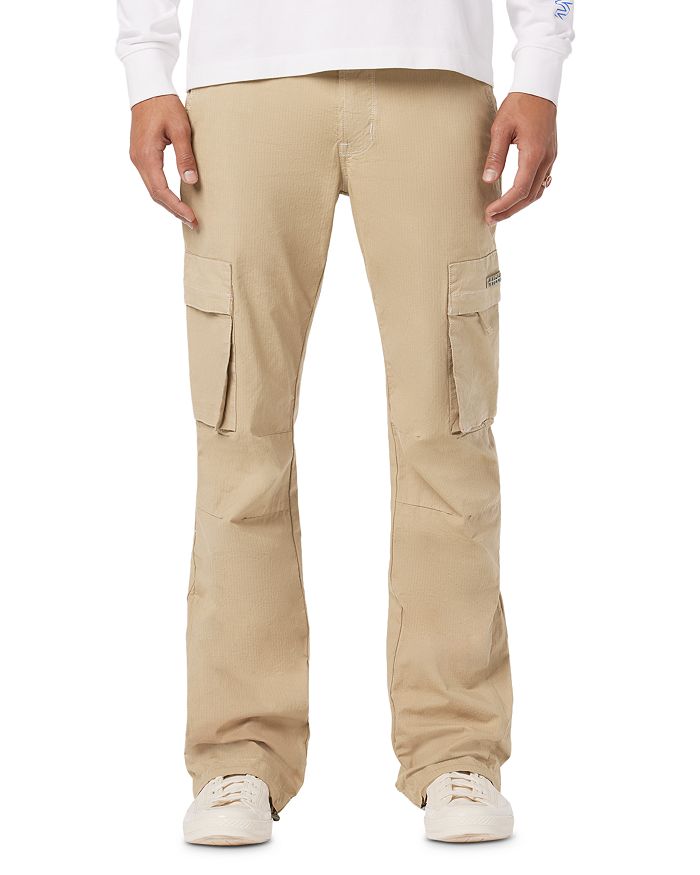 Hudson Walker Kick Flare Cargo Pants in Ripstop Khaki | Bloomingdale's