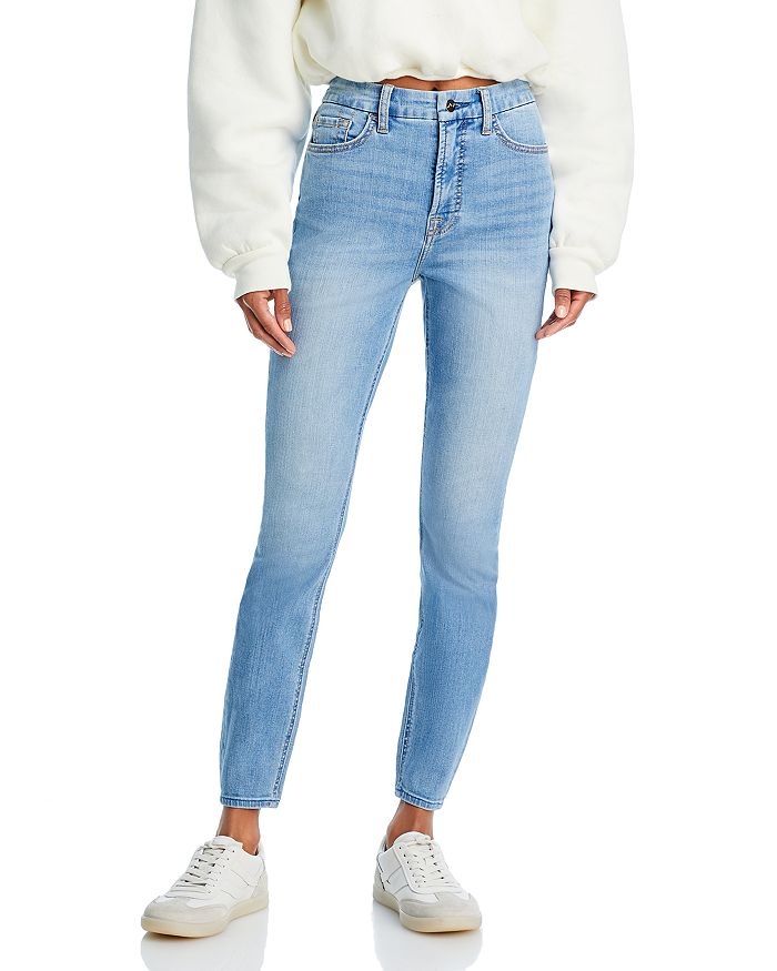 JEN 7 by 7 For All Mankind High Rise Skinny Jeans in Lark Broke ...
