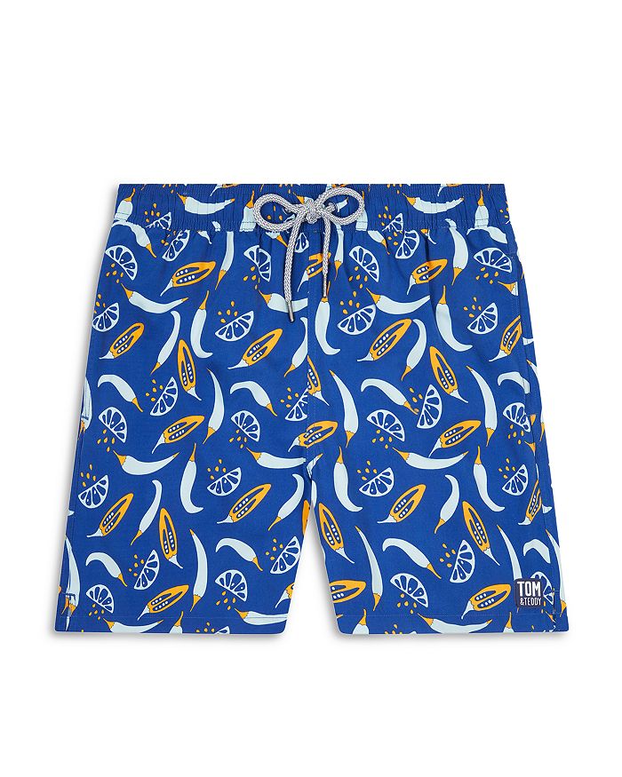TOM & TEDDY Printed 6" Swim Trunks | Bloomingdale's