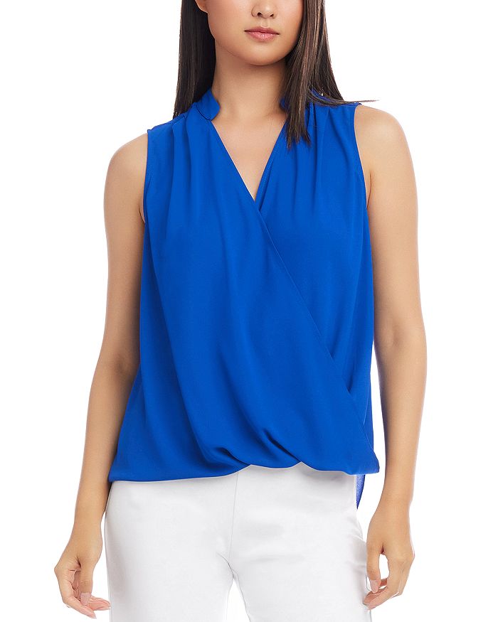 Karen Kane Sleeveless Drape Front Top | Bloomingdale's