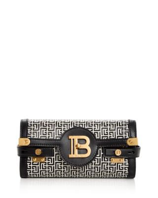 Balmain B Buzz 23 Embossed Labryinth Monogram Leather Clutch ...
