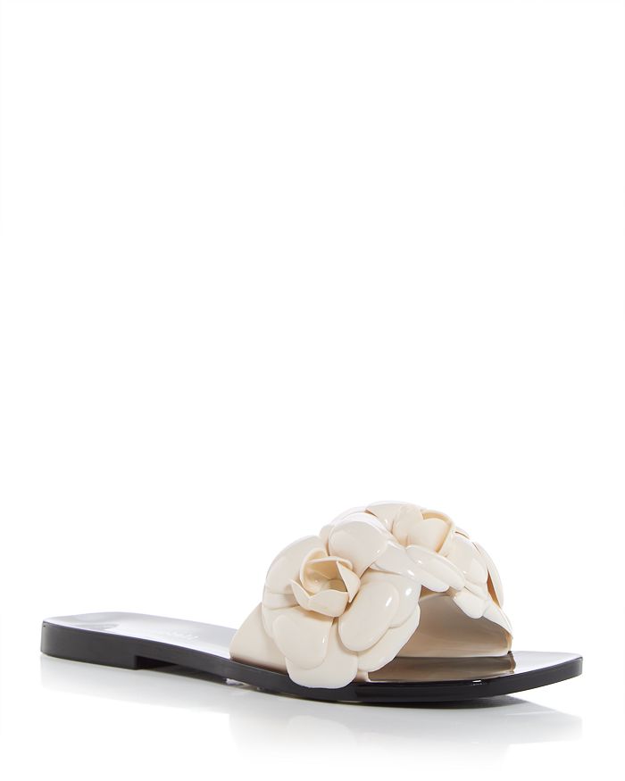 Jeffrey Campbell Women's Floralee Flower Embellished Slide Sandals ...