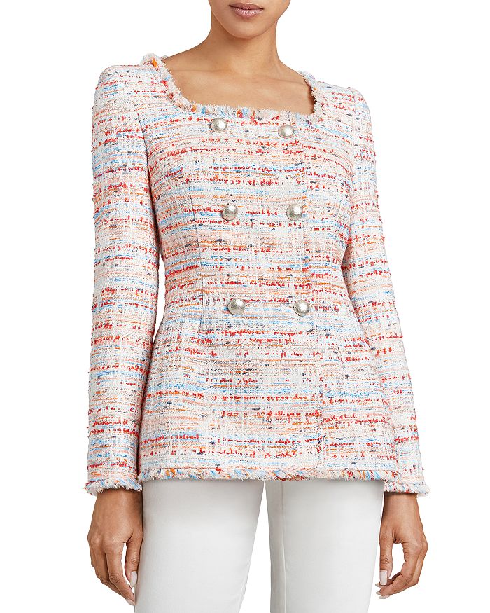 Santorelli Double Breasted Tweed Jacket | Bloomingdale's