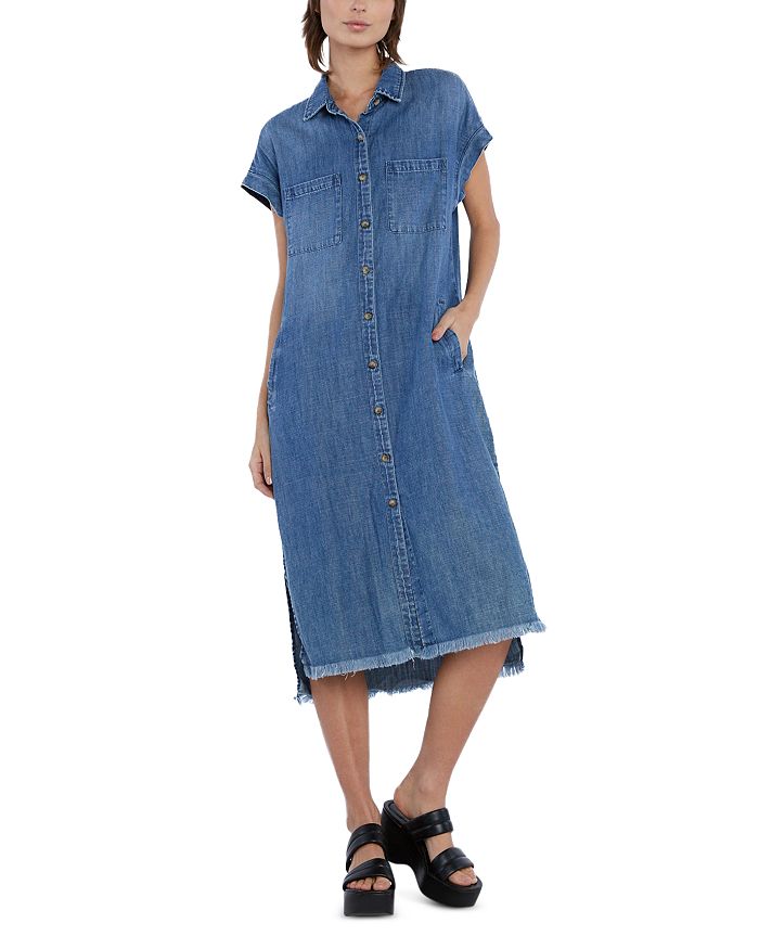 Billy T Denim Frayed Shirt Dress | Bloomingdale's