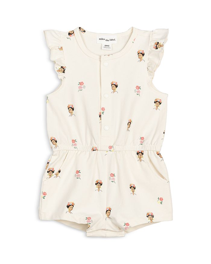 Miles The Label Girls' Flutter Sleeve Romper - Baby | Bloomingdale's