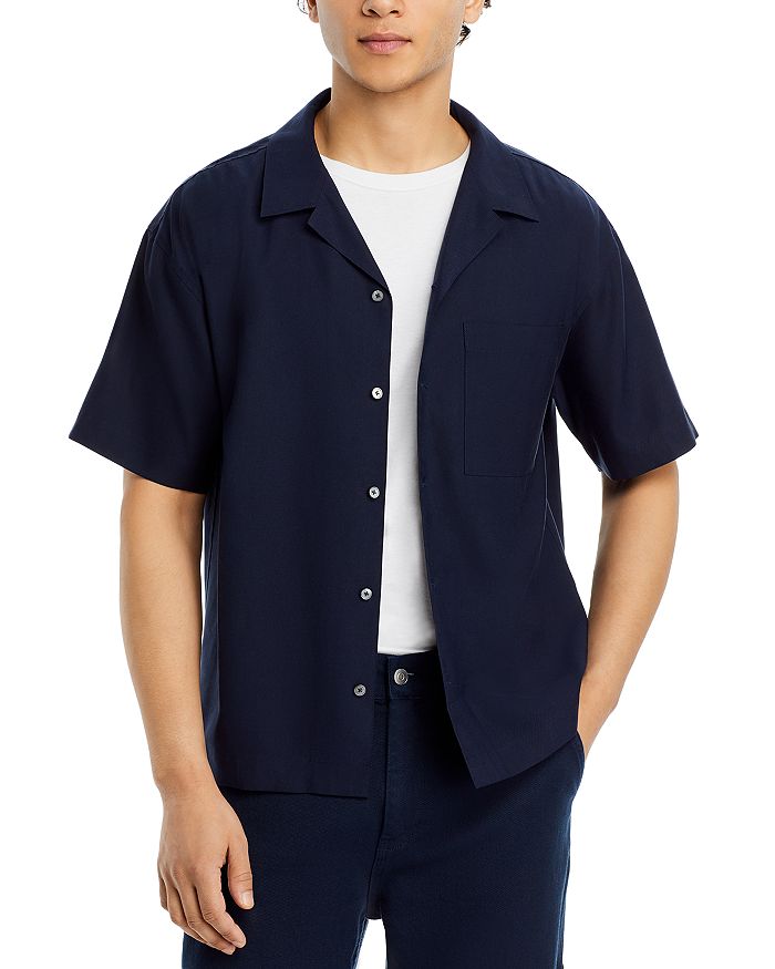 FRAME Oversized Button Down Camp Shirt | Bloomingdale's