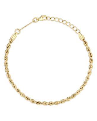 Zoë Chicco 14K Yellow Gold Heavy Metal Rope Link Chain Bracelet ...