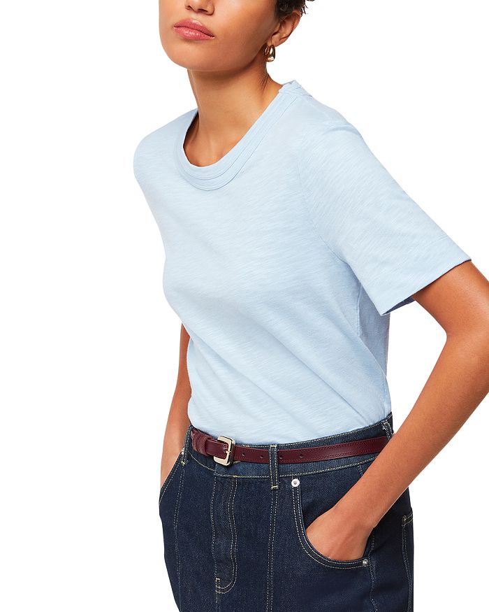 Whistles Rosa Cotton Double Trim Tee | Bloomingdale's