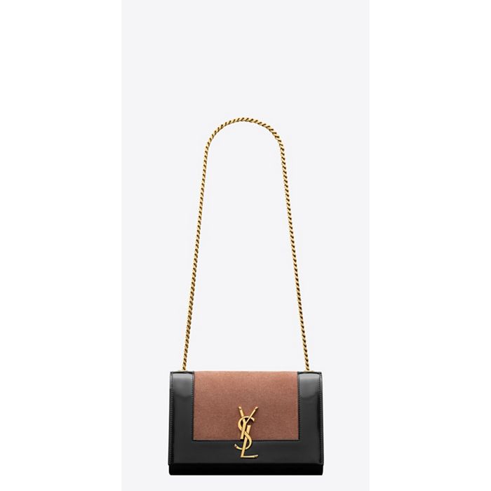 Saint Laurent Kate Small Shoulder Bag in Suede and Brushed Leather ...