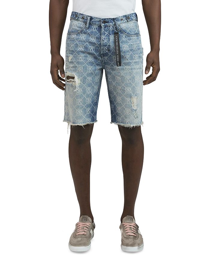 PRPS Ueda Raw Edge Distressed Denim 11" Shorts | Bloomingdale's