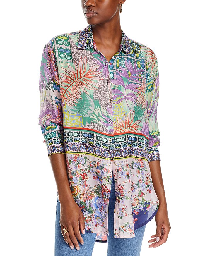 Johnny Was Bordona Dubai Mixed Print Tunic | Bloomingdale's