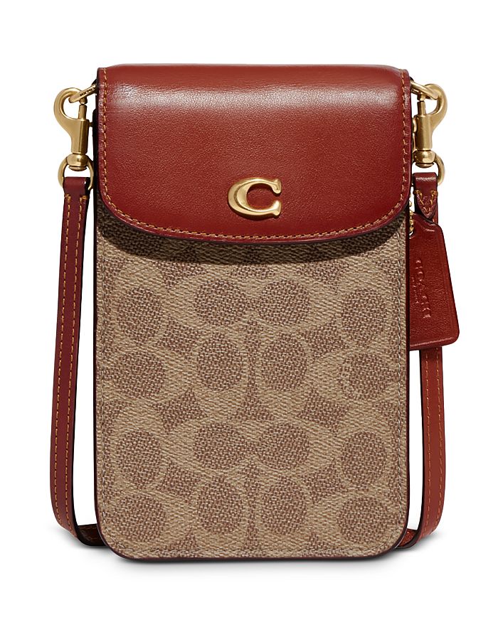 COACH Phone Crossbody in Signature Canvas | Bloomingdale's