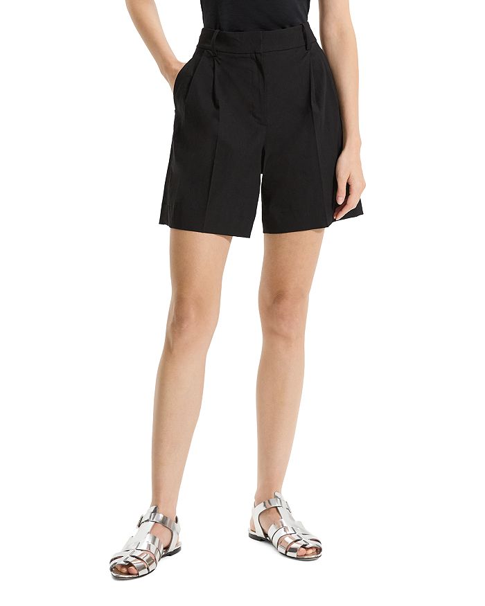 Theory Double Pleated Shorts | Bloomingdale's