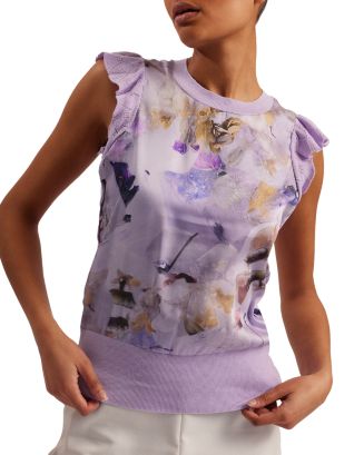 Ted Baker Shrayha Woven Front Top | Bloomingdale's