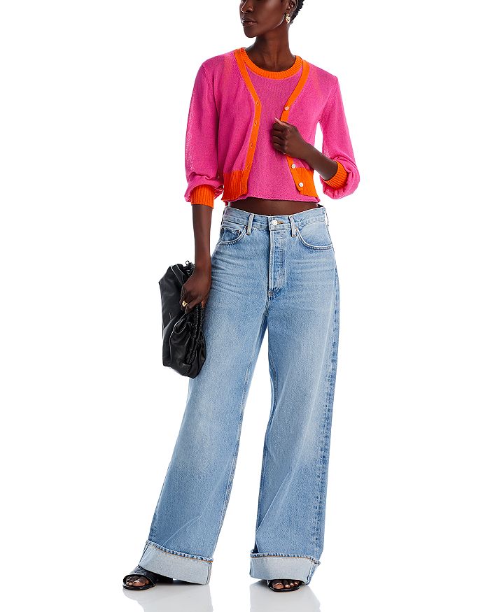 Jumper 1234 Contrast Cropped Cardigan & Shell | Bloomingdale's