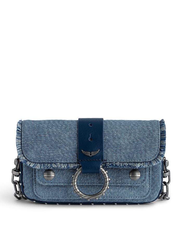 Zadig & Voltaire Kate Glitter Denim Mini Bag | Bloomingdale's