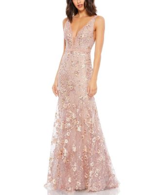Mac Duggal Floral Embellished Gown