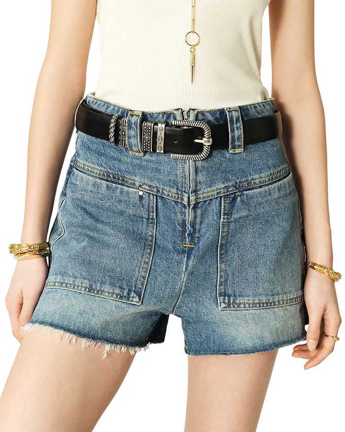 ba&sh David Denim Shorts in Light Used Blue | Bloomingdale's