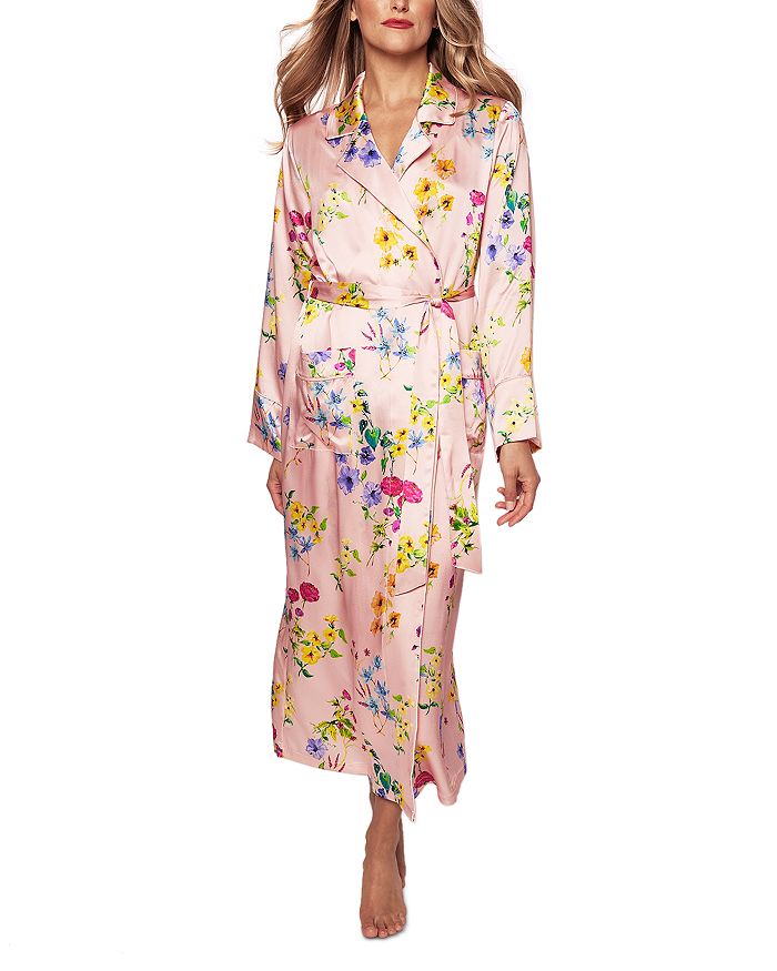 Petite Plume Mulberry Silk Floral Robe | Bloomingdale's