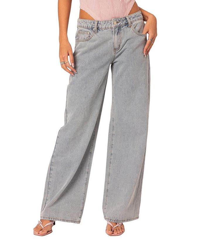 Edikted Bow Pocket Relaxed Jeans | Bloomingdale's