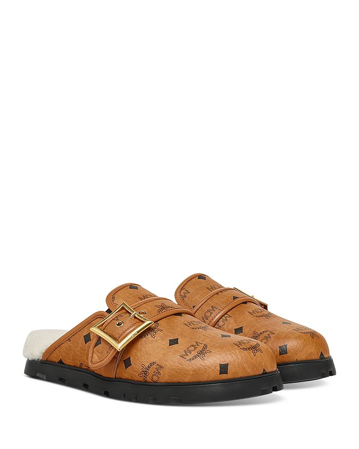 MCM Women's MCM Collection Visetos Flat Mules | Bloomingdale's