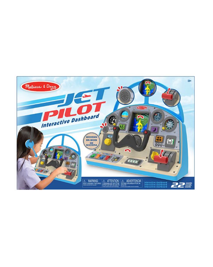 Melissa & Doug Jet Pilot Interactive Dashboard Play Set - Ages 3-6 ...
