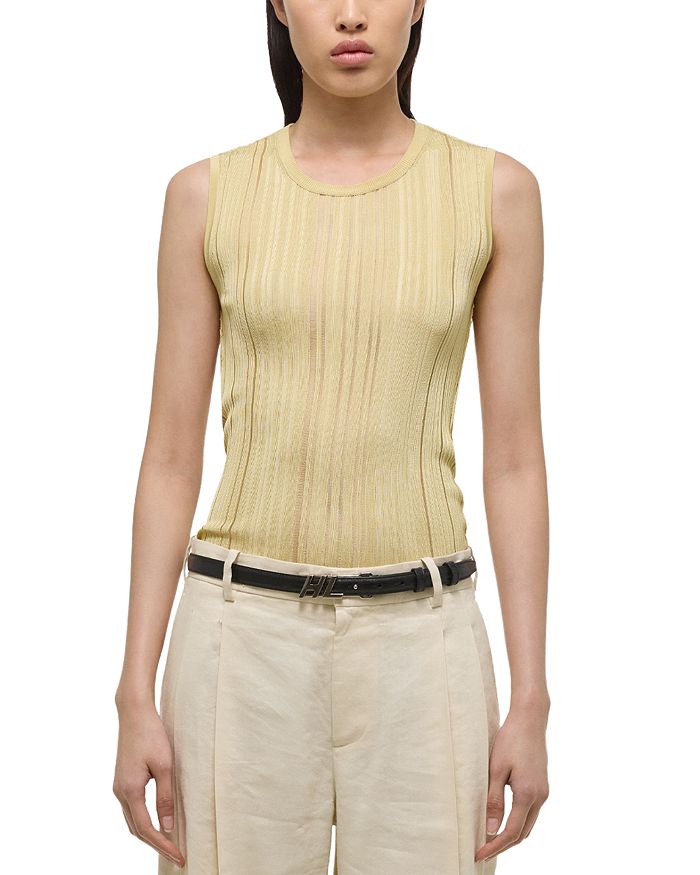 Helmut Lang Open Back Semi Sheer Top | Bloomingdale's