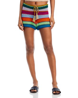 PQ Swim Bree Boho Crochet Cover-Up Shorts | Bloomingdale's