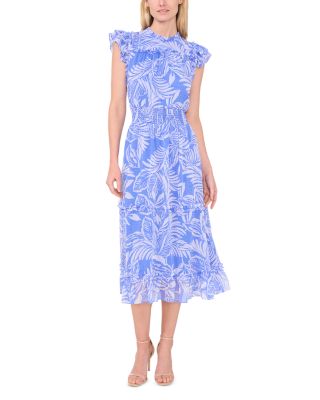 CeCe Flutter Sleeve Smocked Midi Dress | Smart Closet