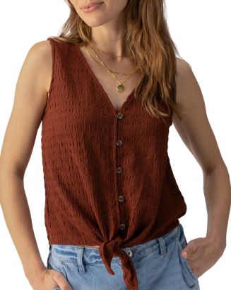 Sanctuary Link Up Tie Front Tank Top | Bloomingdale's